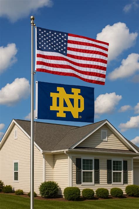 Notre Dame Flag 3x5 Gold Logo