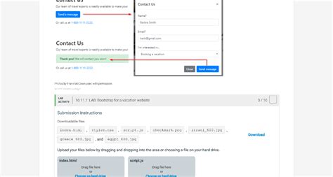 Solved 10 11 LAB Bootstrap For A Vacation Website The Chegg