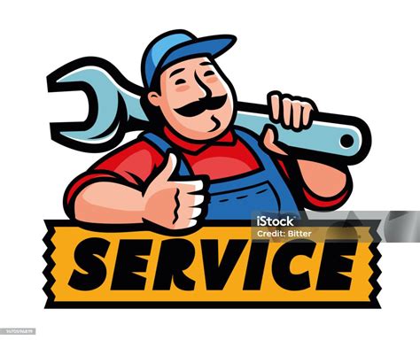렌치 도구를 사용하는 작업자 엔지니어 기술자 정비사 건축업자 엠블럼 워크샵 서비스 엠블럼 벡터 그림 연관공에 대한 스톡 벡터 아트 및 기타 이미지 Istock