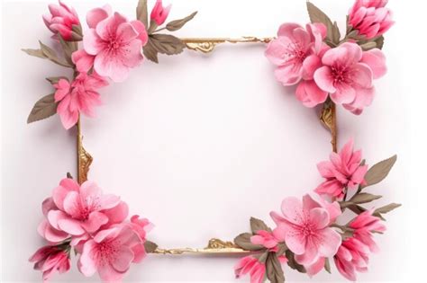 Diseños de marcos con hermosas flores rosas Foto Premium
