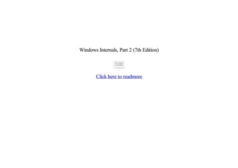 Windows Internals Part 2 7th Edition Pdf