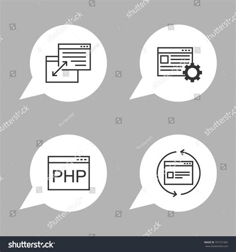 Ui Ux Programming Vector Line Icons Stock Vector Royalty Free Shutterstock