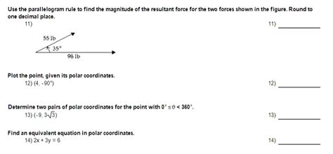 Use The Parallelogram Rule To Find The Magnitude Of The Resultant Force For The Two Forces Shown