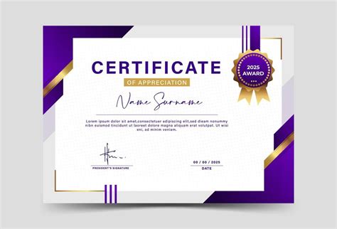 Certificate Template Purple Vector Art Icons And Graphics For Free