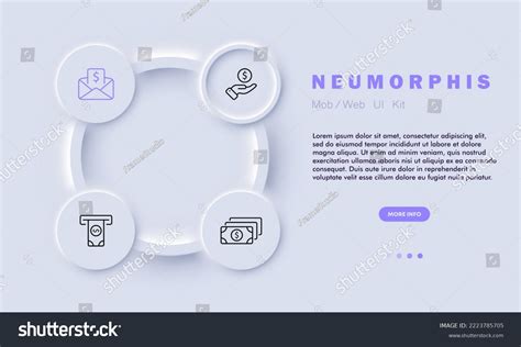 Financial Management Set Icon Money Transfer Stock Vector Royalty Free