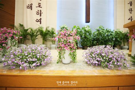 2016 01 31 연세중앙교회 강단꽃꽂이 강단 꽃꽂이 연세 플라워 갤러리