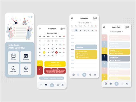 Ui Mobile Calendar Mobile App Design Inspiration Calendar Ui App Interface Design