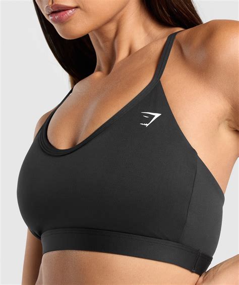 Gymshark V Neck Sports Bra Black Gymshark