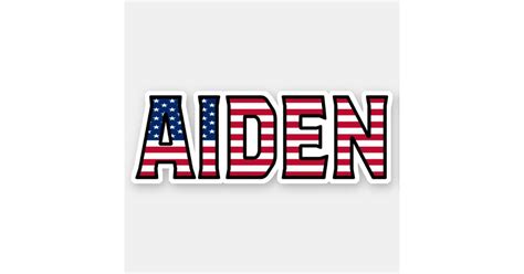 Aiden Name First Name Usa Sticker Stickerset Zazzle