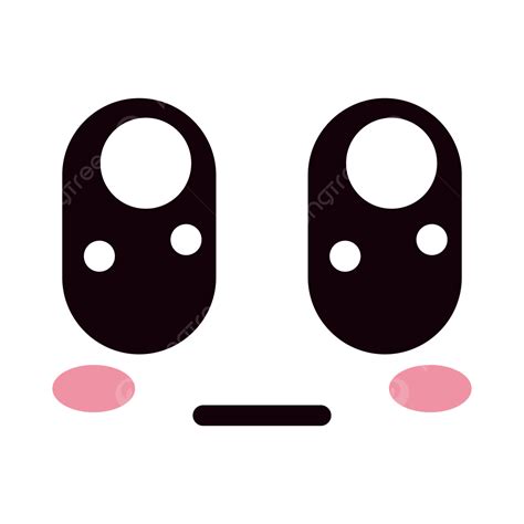 Flat Cute Cartoon Facial Expression Flat Cartoon Cute Png And Vector