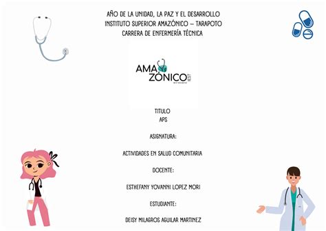 Atencion Primaria DE Salud pdf AÑO DE LA UNIDAD LA PAZ Y EL DESARROLLO INSTITUTO SUPERIOR
