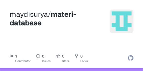 Github Maydisurya Materi Database