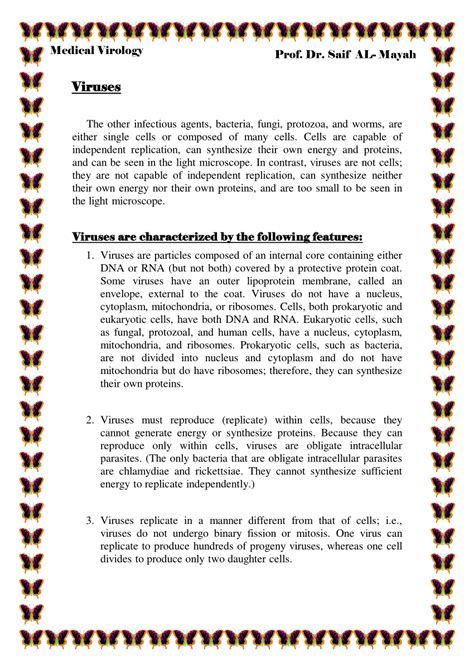 Pdf Lecture 1 Introduction Of Medical Virology