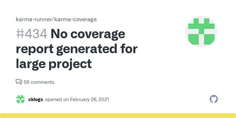 No Coverage Report Generated For Large Project · Issue 434 · Karma
