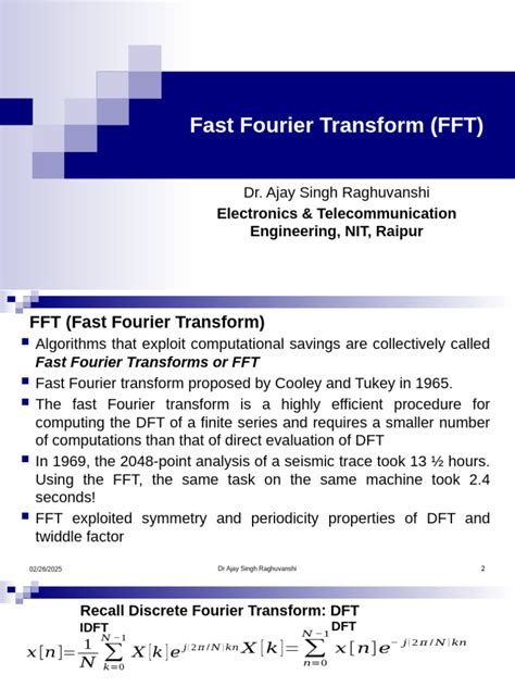 Fast Fourier Transform Fft Pdf Fast Fourier Transform Discrete Fourier Transform