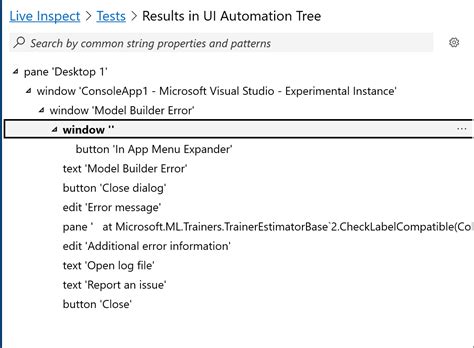 Model Builder Error Window Acessibility Issue Dotnet Machinelearning Modelbuilder GitHub