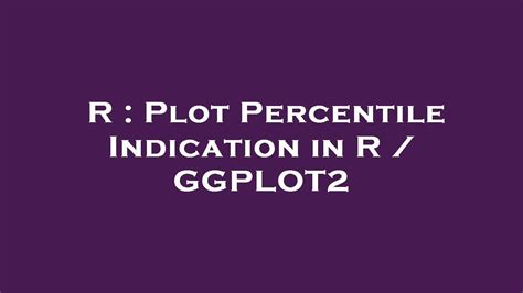 r plot percentile indication in r ggplot2 youtube