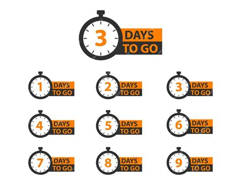 Premium Vector Set Of Days Left Sign Emblem Label Badgesticker Logo