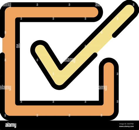 Checkbox Closeup Icon Outline Checkbox Closeup Vector Icon Color Flat