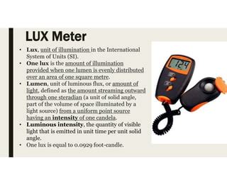 Lux Meter Notes PPTX