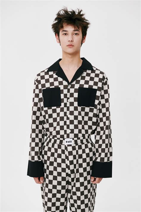 남 블랙 그리드 파자마 세트 기프트옵션 Eternal Journey