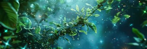Premium Photo Futuristic Digital Binary Code Intertwined With Natural