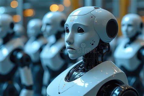 Robotics And Advanced Tech Applications In Contemporary Industries Stock Illustration