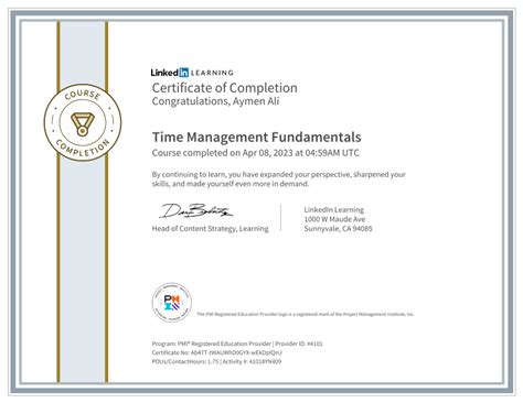 aymen ali on linkedin certificate of completion