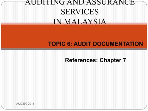 Topic 6 Audit Documentation Pptx