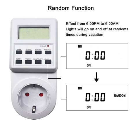 230v 50hz Electronic Digital Timer Switch Socket 2 Grandado