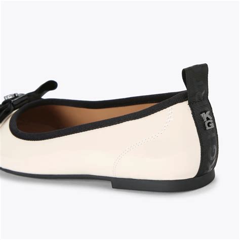 Megan Bone Patent Slip On Shoes By Kg Kurt Geiger