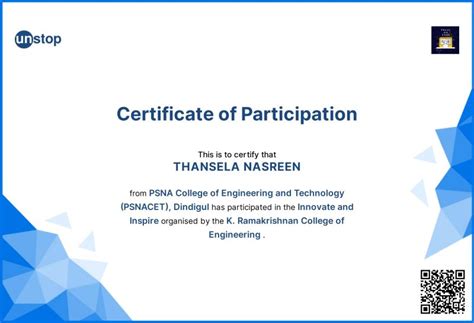 Thansela Nasreen I S On Linkedin Unstop Technology Coding Innovateandinspire Participation