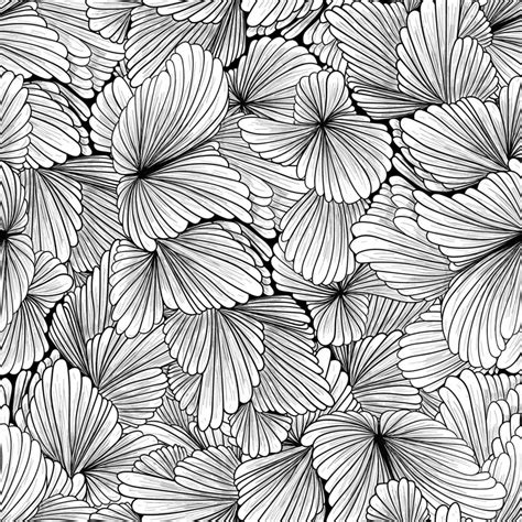 Vector Seamless Pattern With Hand Drawn Scallop Seashells Vector Art At Vecteezy