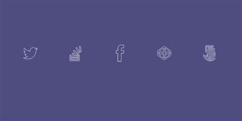 Simple Social Icon Hover Animation Using Svg ~ Codemyui