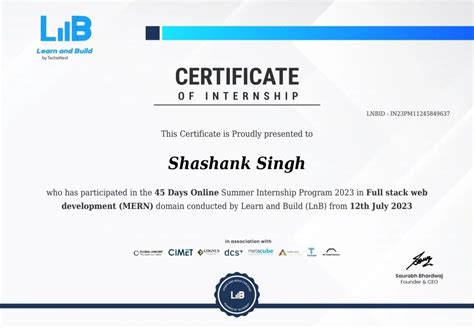 Shashank Singh On Linkedin Internship Internshipcompletion