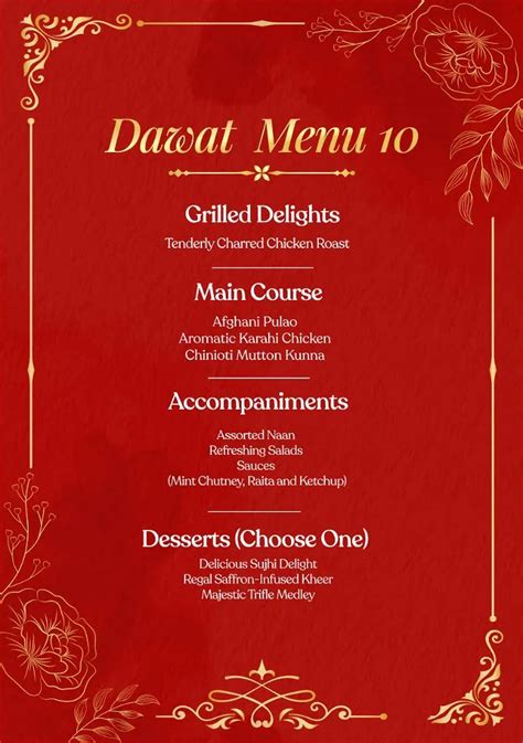 Dawat Menu 10 Dawat Menu