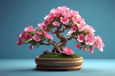 Premium Photo Beautiful Azalea Potted Plant Bonsai Flower Tree