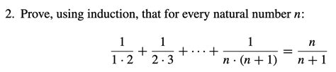 solved 2 prove using induction that for every natural