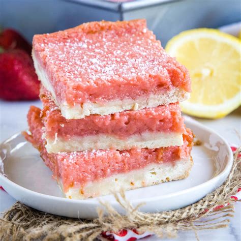 Strawberry Lemon Bar Recipe Dinners Dishes And Desserts