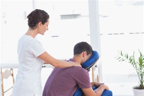 Premium Photo Man Having Back Massage