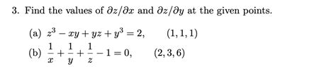 Solved 3 Find The Values Of Z X And Z Y At The Given Chegg