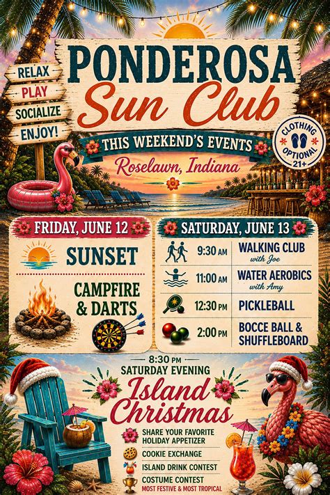 Welcome Summer 2026 Ponderosa Sun Club
