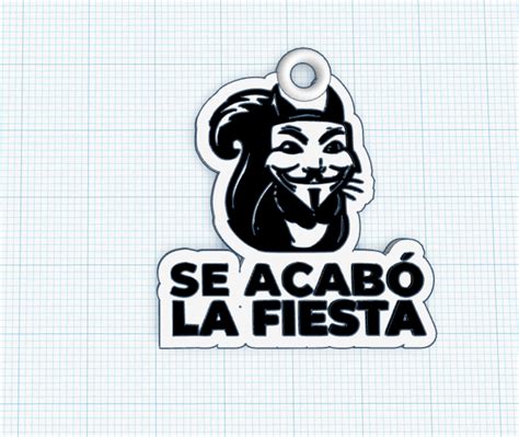 Archivo Stl Gratuito Llavero Se Acabo La Fiesta 💫 ・objeto Para