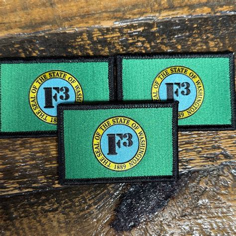 F3 Washington Flag Patch The F3 Gear Store