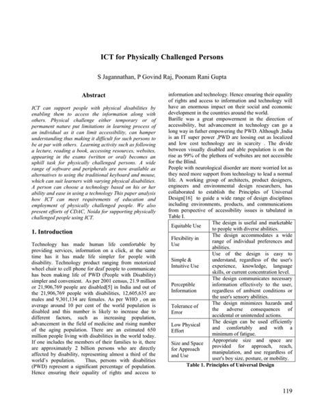 Ict For Physically Challenged Persons