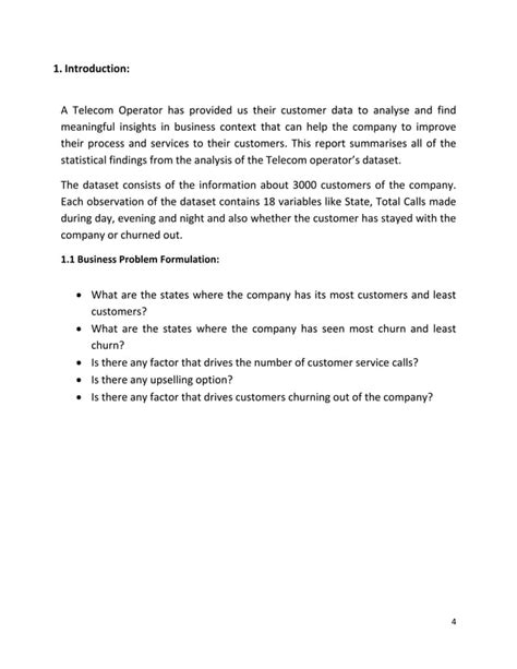 Business Insights Evaluation Of A Telecom Client Dataset Using R Pdf Business Accounting
