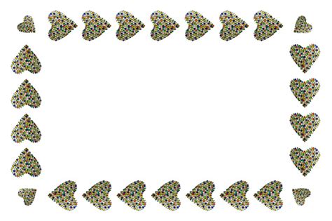 다채로운 하트로 만든 프레임 흰색 배경에 고립 된 색깔의 돌의 마음 발렌타인 데이 어머니의 날 사랑 테마 0명에 대한 스톡 사진 및 기타 이미지 Istock