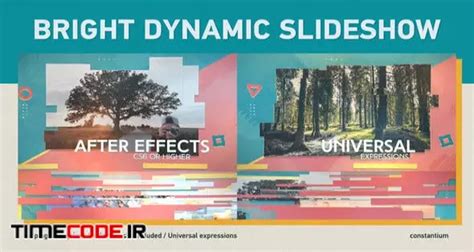 دانلود پروژه آماده افتر افکت اسلایدشو Bright Dynamic Slideshow تایم کد