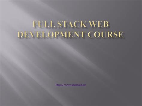 PPT Full Stack Web Development Course PowerPoint Presentation Free Download ID
