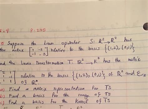 solved suppose the linear operator s r 2 rightarrow r 2 has
